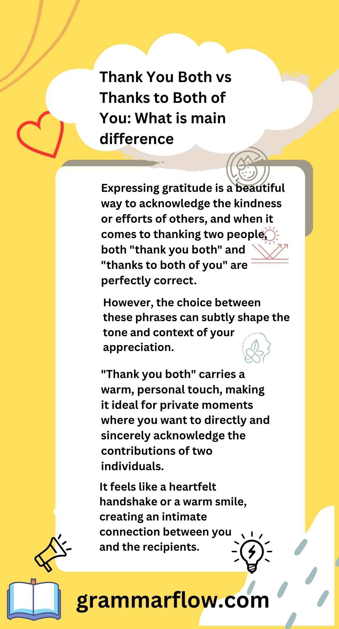Thank You Both vs Thanks to Both of You: What is main difference