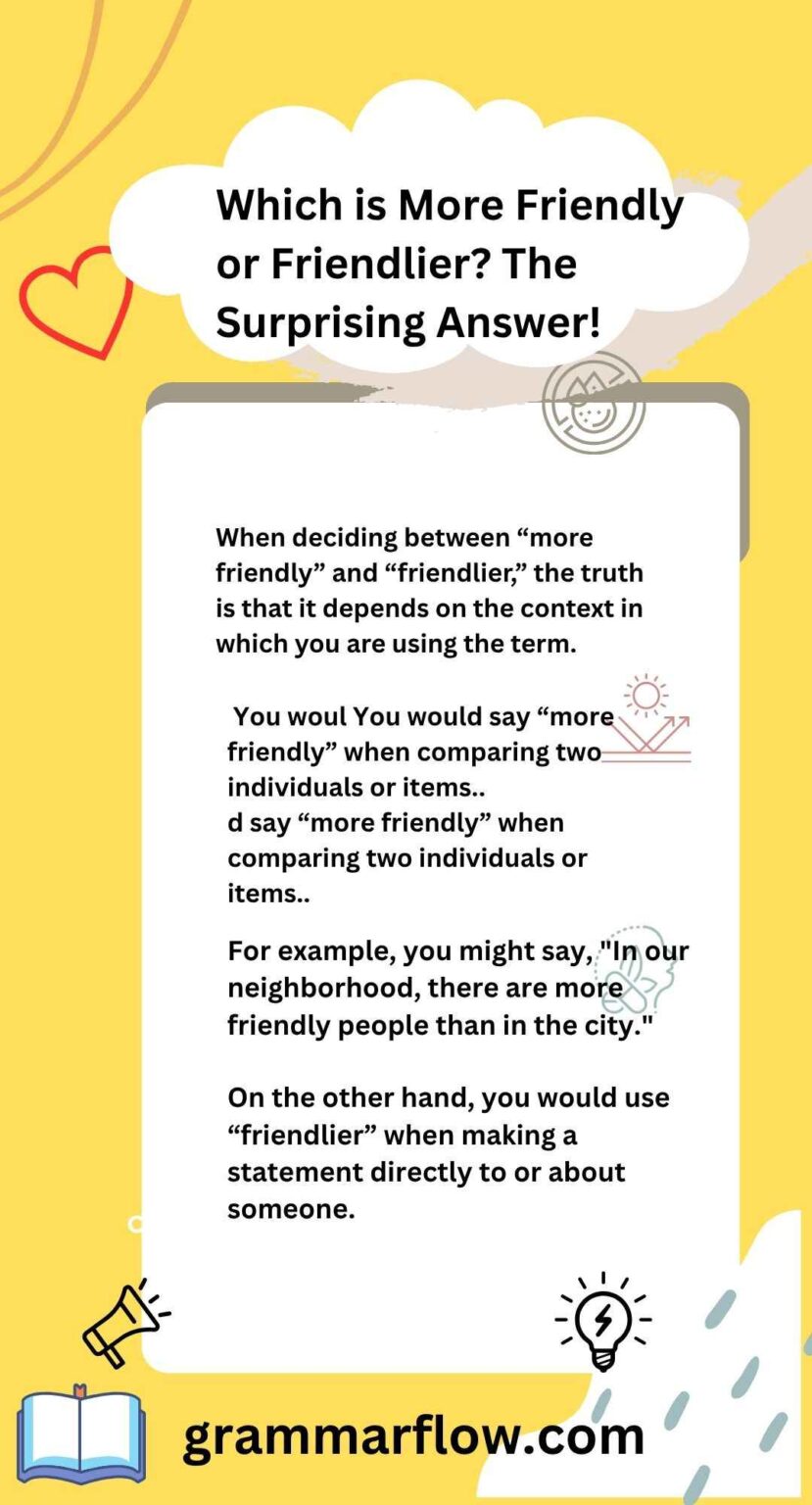 Which is More Friendly or Friendlier? The Surprising Answer!