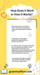 How Does It Work or How It Works? Uncover the Key Difference Now!